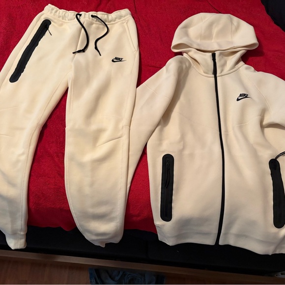 Nike | Sweaters | Nike Tech Beige Hoodie And Joggers Set With Black ...